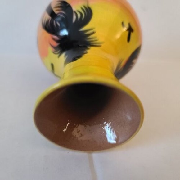 Art | Jamaica Wassi Art Vase Studio Pottery Palm Trees Bird Signed By ...
